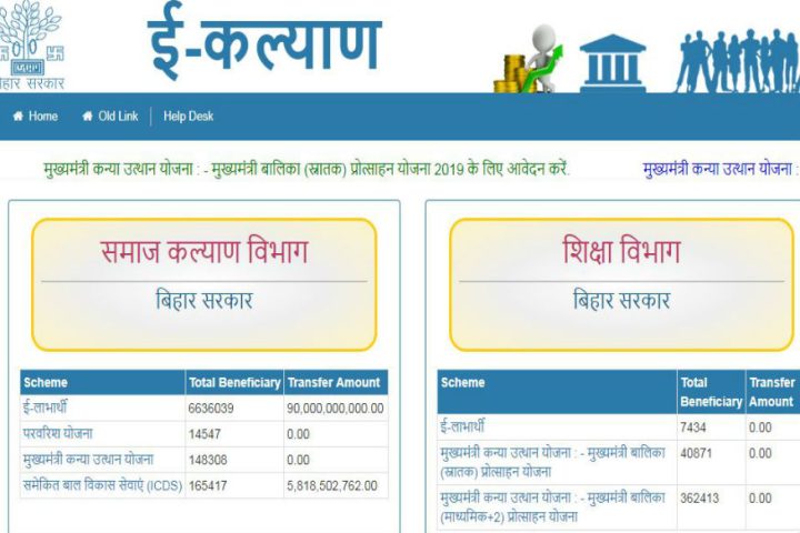 E Kalyan Bihar Login College List Status Check