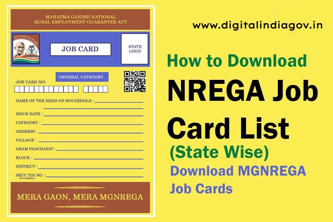Nrega Job Card New List 2024, Registration,Online Check & Status